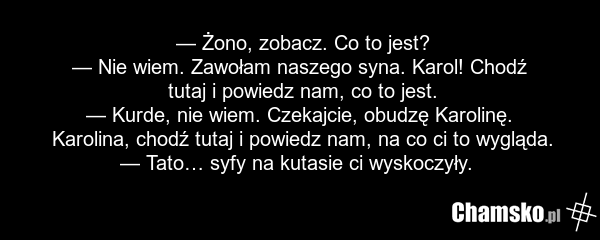 Chamskie obrazki, czarny humor
