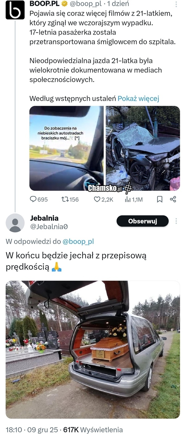 Przepisowa prędkość - chamsko.pl